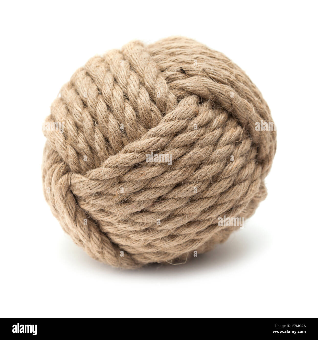 Monkey fist ornamental knot isolated on white background Stock Photo ...