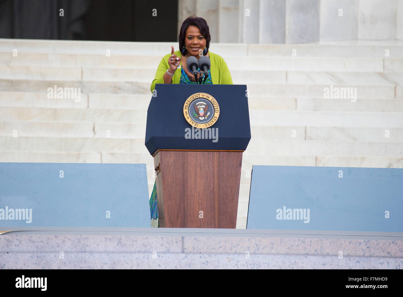 Dr. Reverend Bernice King, daughter of Martin Luther King speaks during ...