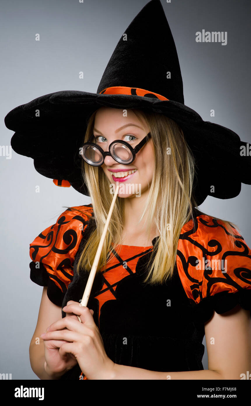 Witch doing her dirty tricks Stock Photo - Alamy