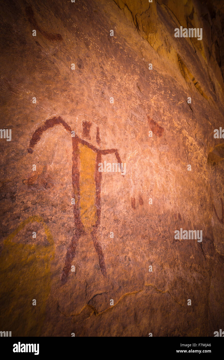 Ancestral puebloan rock art, Grand Gulch Primitive Area, Utah Stock ...