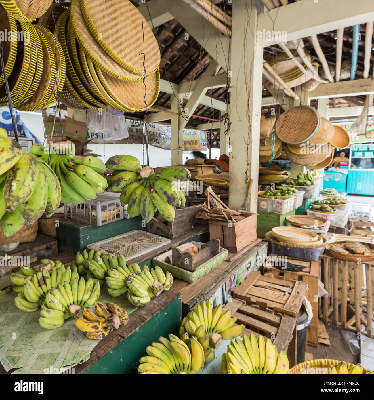 Open air fruit market in the village Stock Photo - Alamy