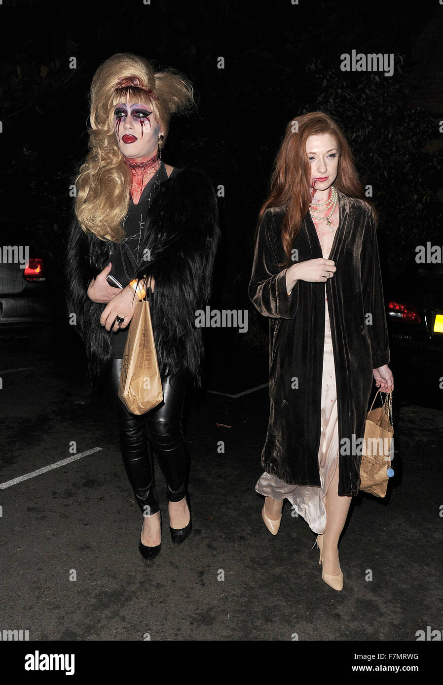 Celebrities attend the annual Jonathan Ross Halloween Party, held at ...