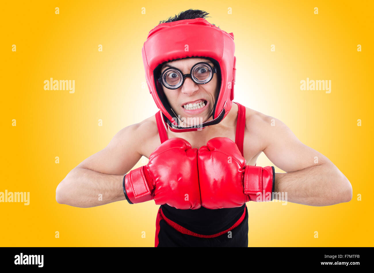 Funny boxer isolated on the white background Stock Photo - Alamy