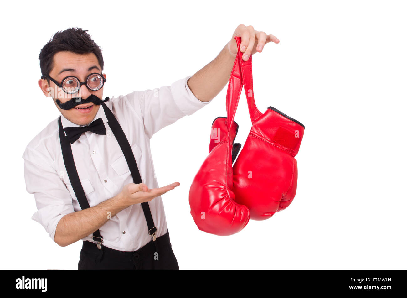 Funny boxer isolated on the white background Stock Photo - Alamy