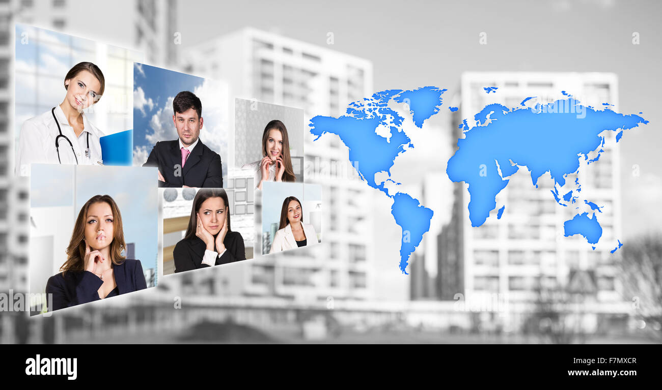 Collage map hi-res stock photography and images - Alamy