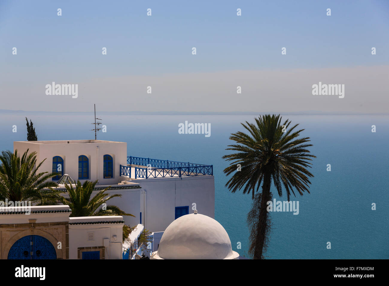 Old arabic town in Tunisia - Sidi Bu Said Stock Photo - Alamy
