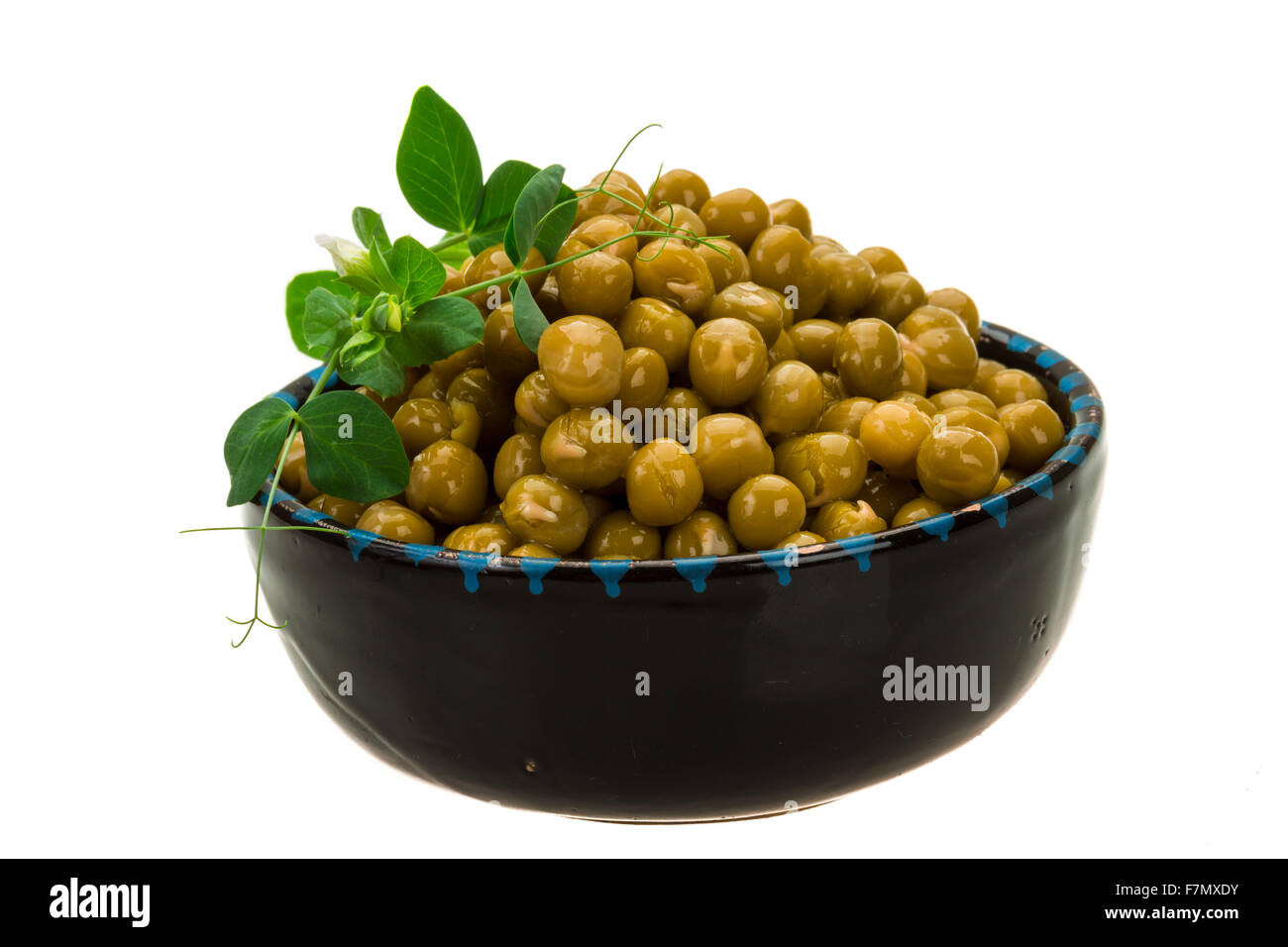 Marinated green peas with branch Stock Photo - Alamy
