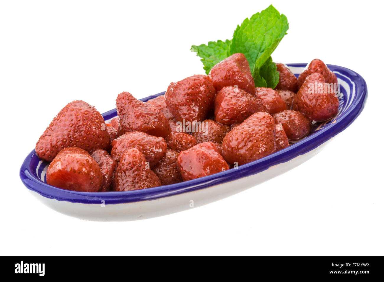 Marinated strawberry with mint Stock Photo - Alamy