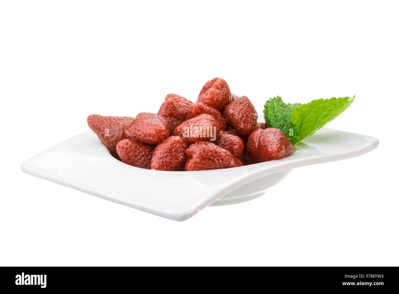 Marinated strawberry with mint Stock Photo - Alamy