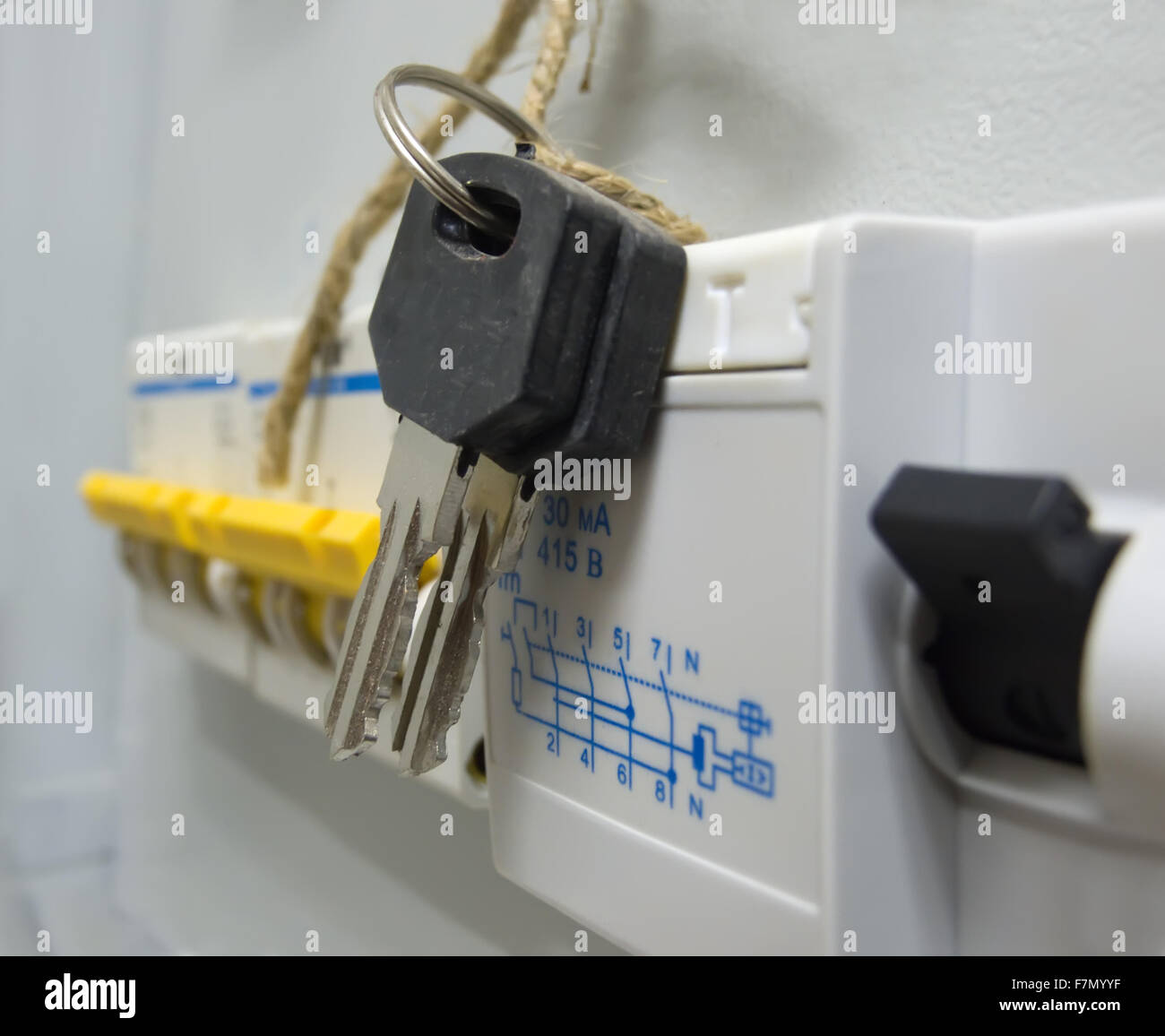 key on New power control panel. All logos removed Stock Photo - Alamy