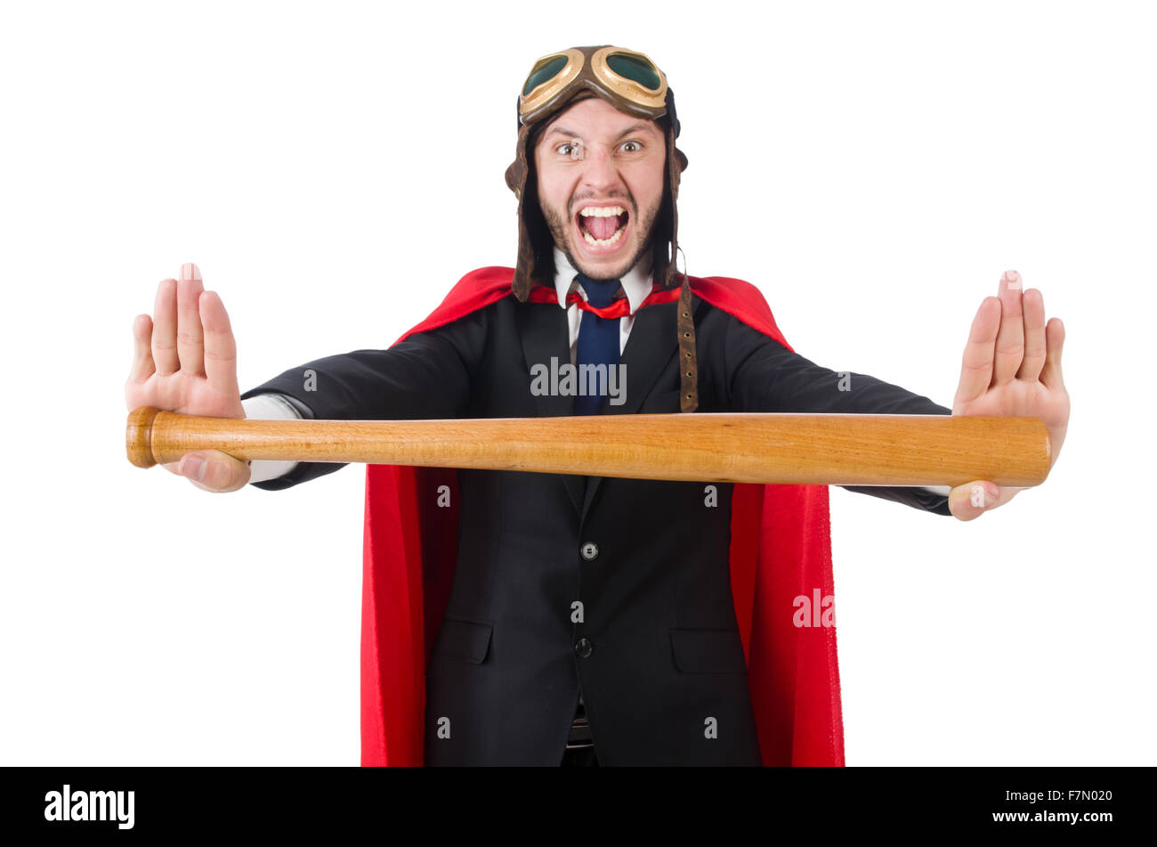 Man wearing red clothing in funny concept Stock Photo - Alamy
