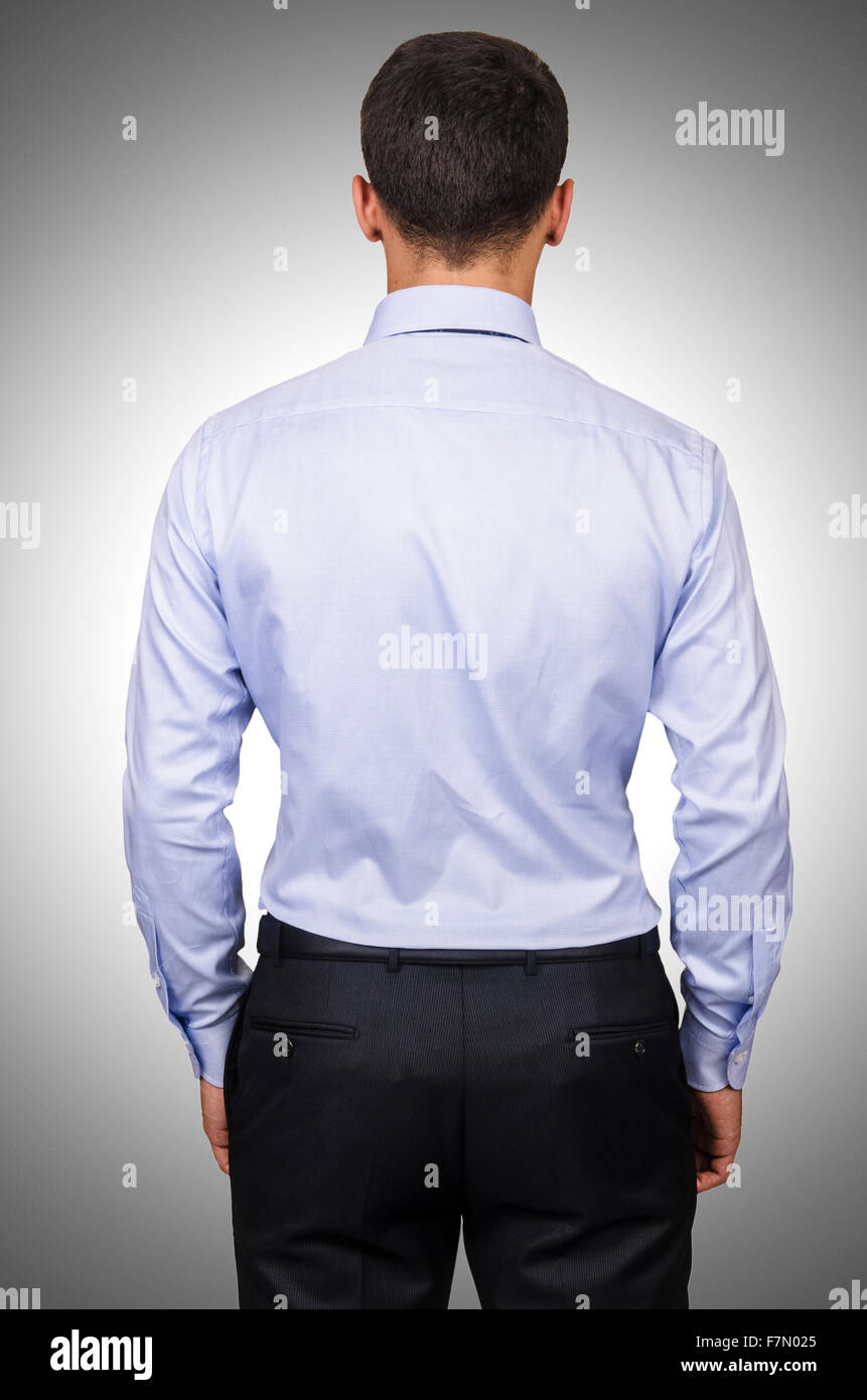 Male model with shirt isolated on white Stock Photo - Alamy