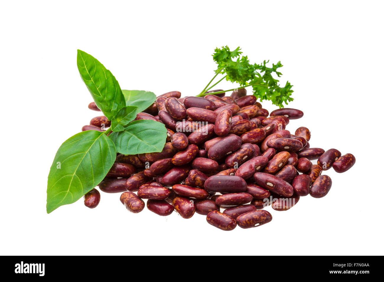 Red ripe beans isolated studio macro Stock Photo - Alamy