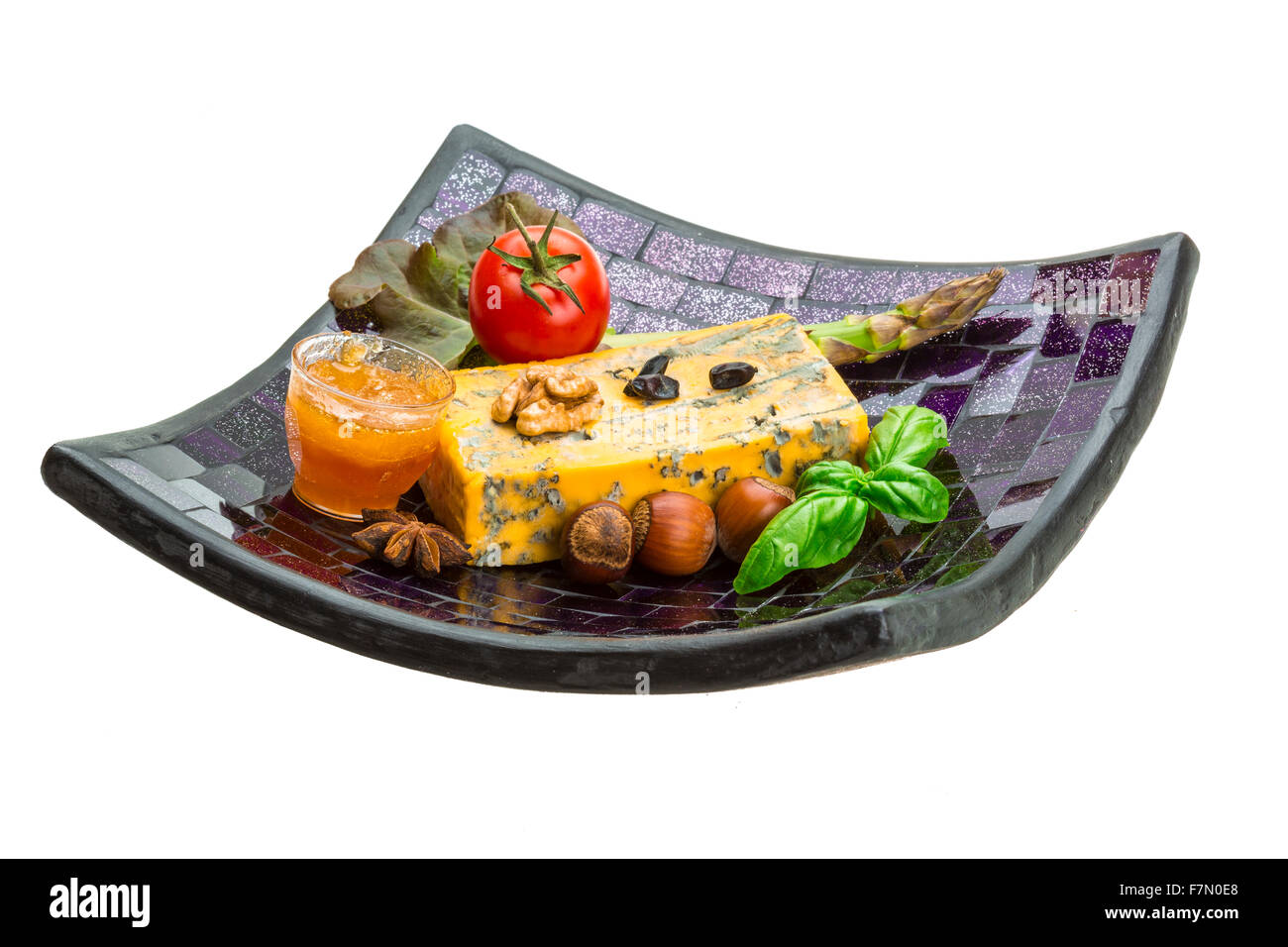 Gold cheese with mould Stock Photo - Alamy