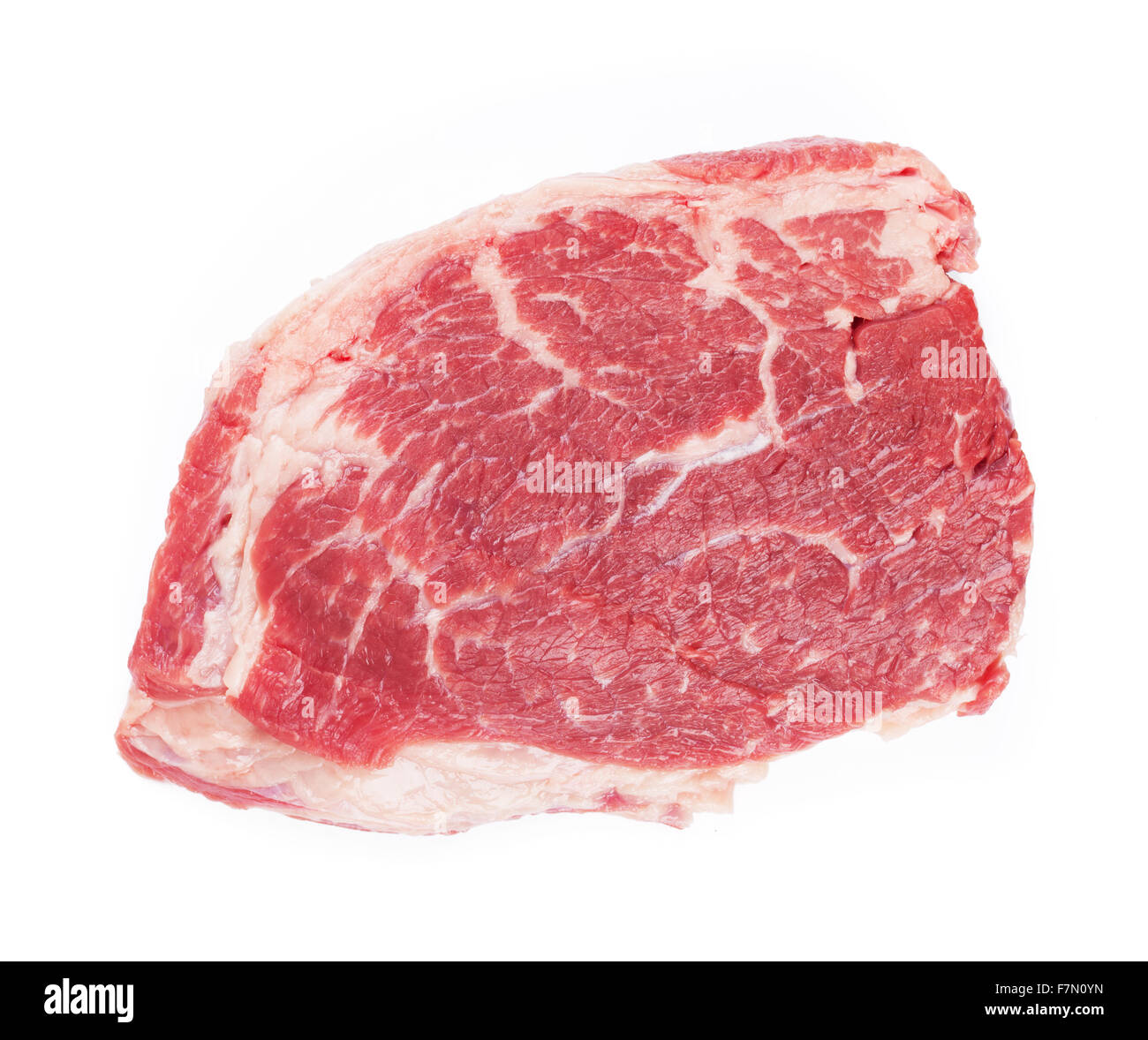 Raw beef steak. Isolated on white background Stock Photo - Alamy