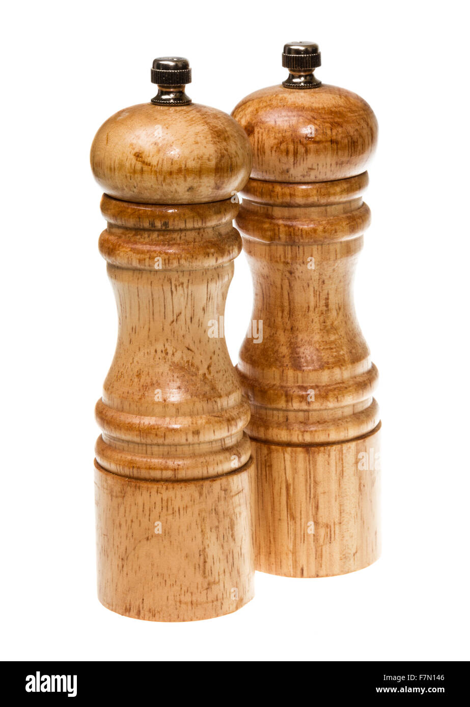 Salt and pepper shakers isolated on the white background Stock Photo ...