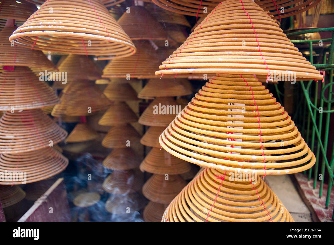 Large circular traditional Chinese burning incense Stock Photo - Alamy