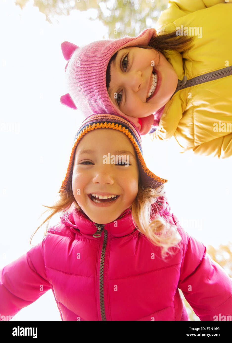 happy girls faces outdoors Stock Photo - Alamy