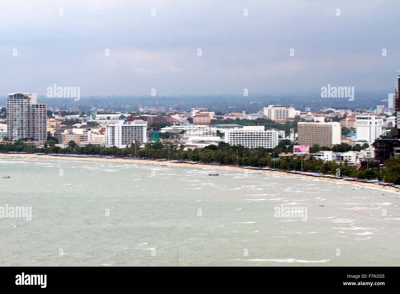 PATTAYA - SEPTEMBER 10 : Pattaya-city birds view September 10, 2011 in ...
