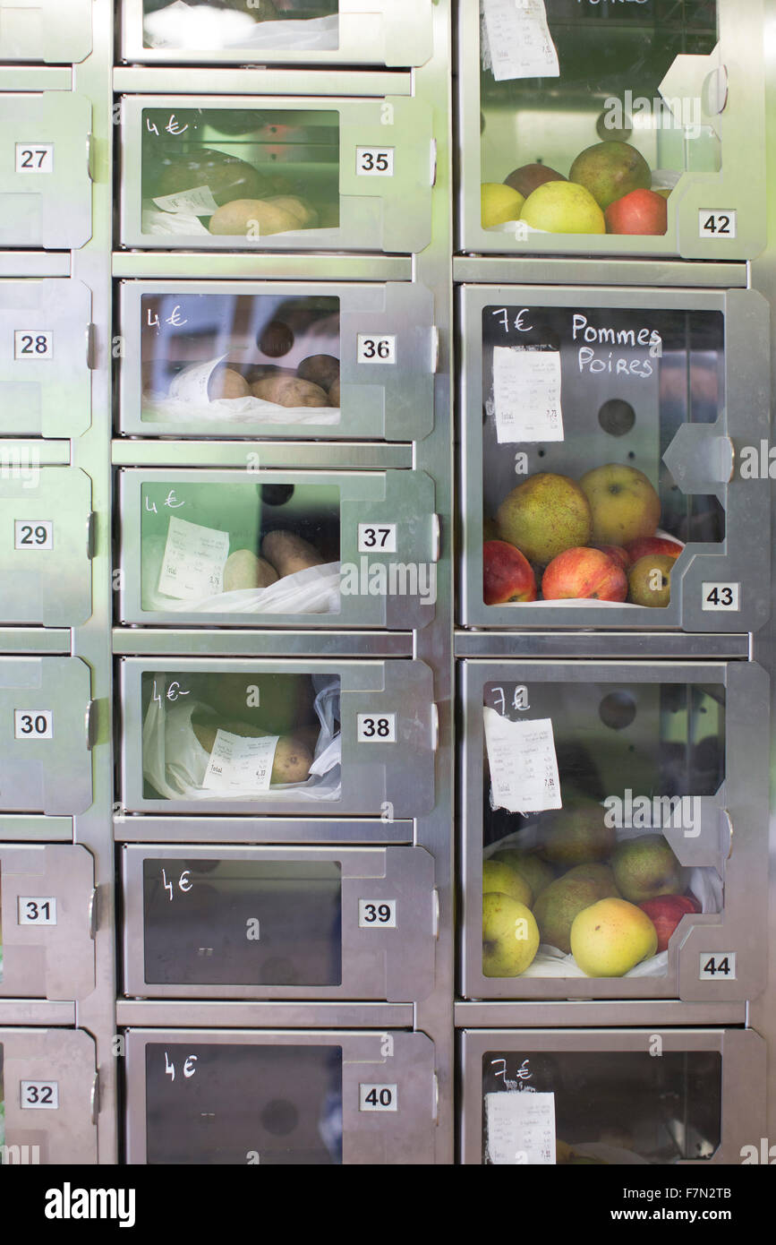 Food lockers in self-serve grocery Stock Photo, Royalty Free Image ...