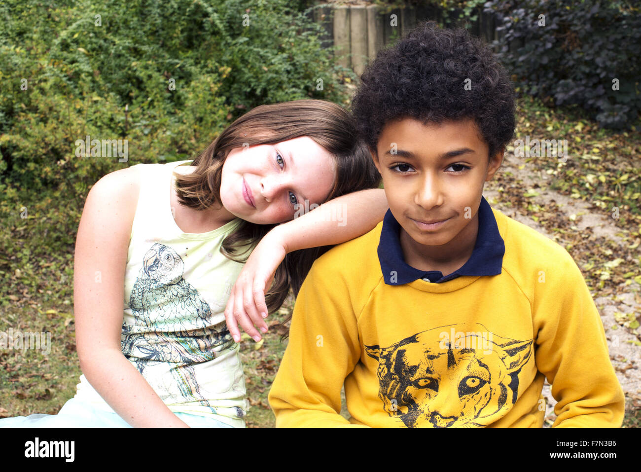 Young friends together outdoors, portrait Stock Photo - Alamy