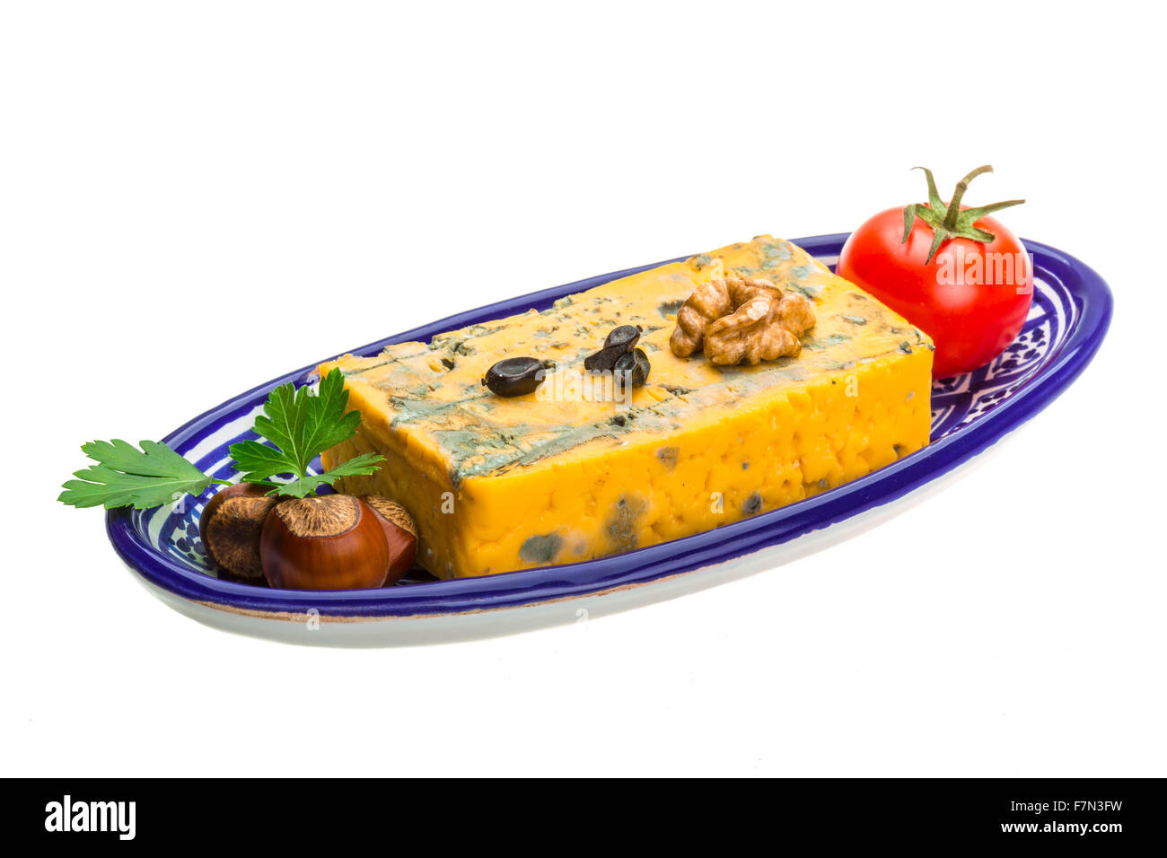 Gold cheese with mould Stock Photo - Alamy