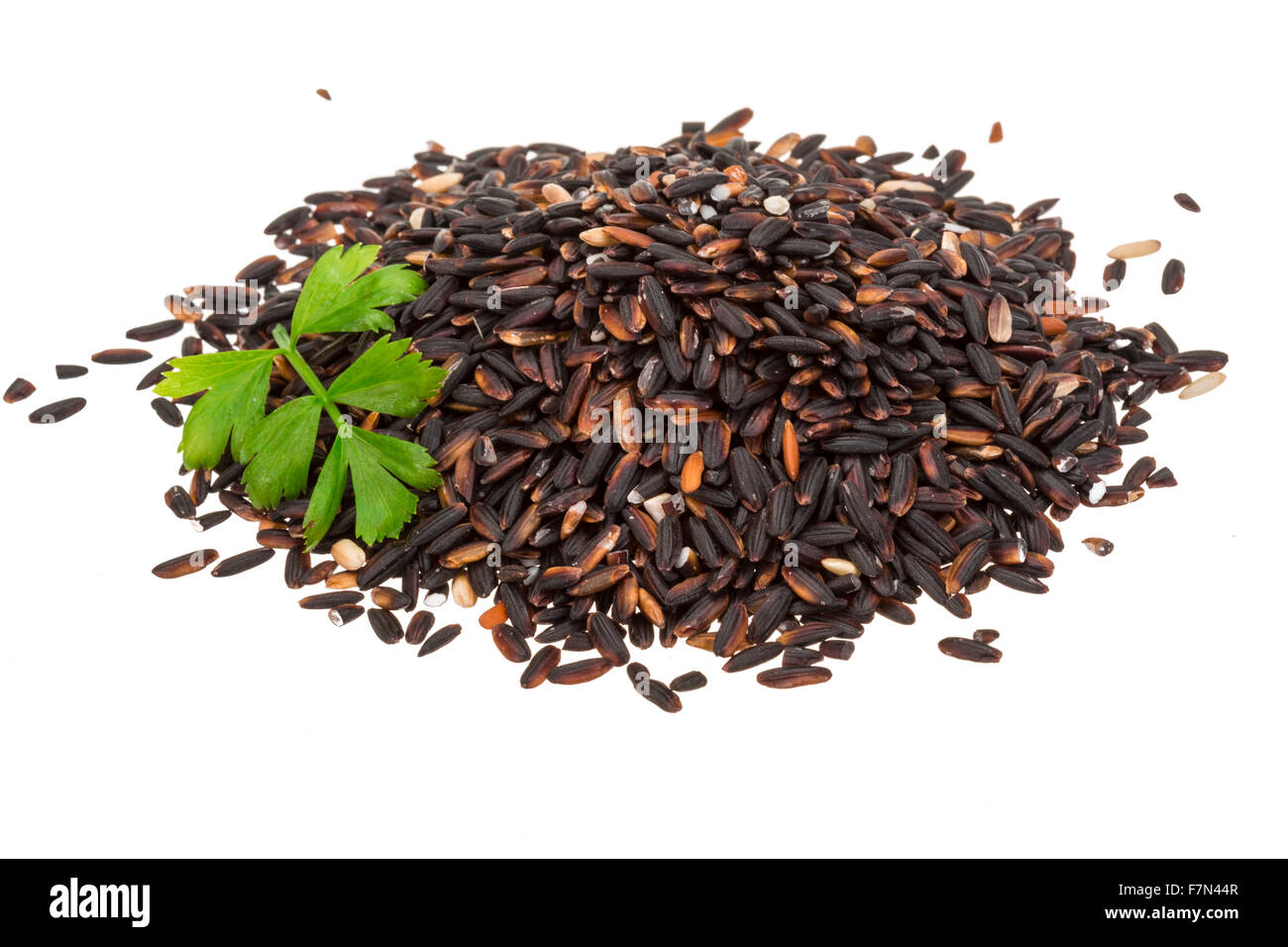 Brown gluten rice isolated Stock Photo - Alamy