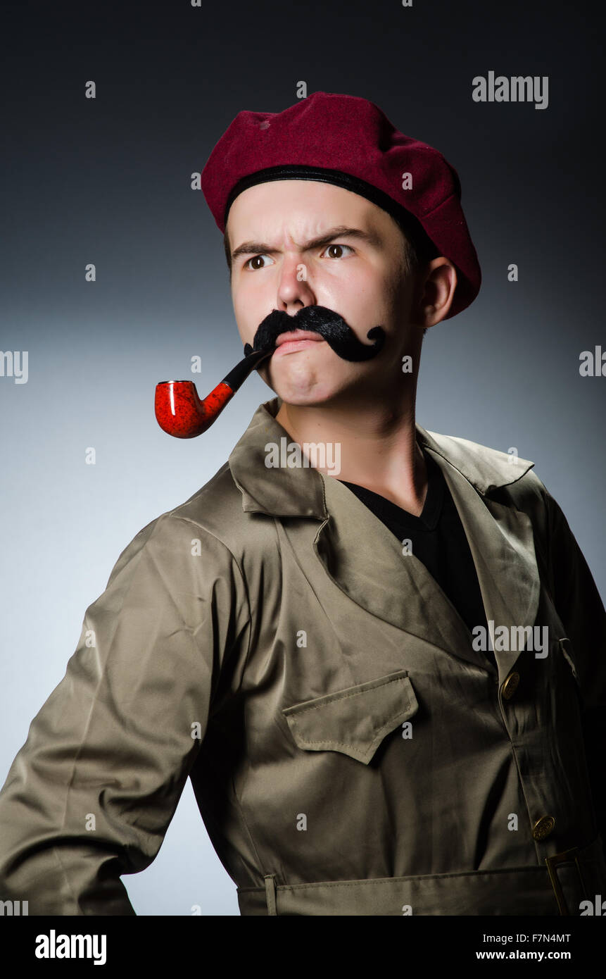Funny soldier in military concept Stock Photo - Alamy
