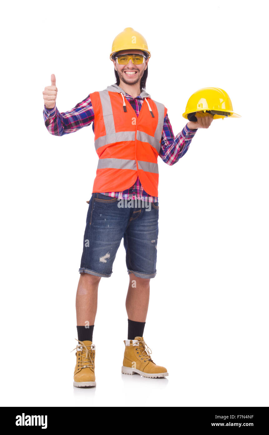 Foreman isolated on white Stock Photo - Alamy