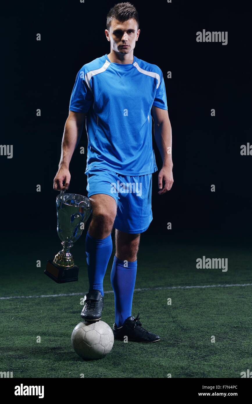 soccer players team group celebrating the victory and become champion ...