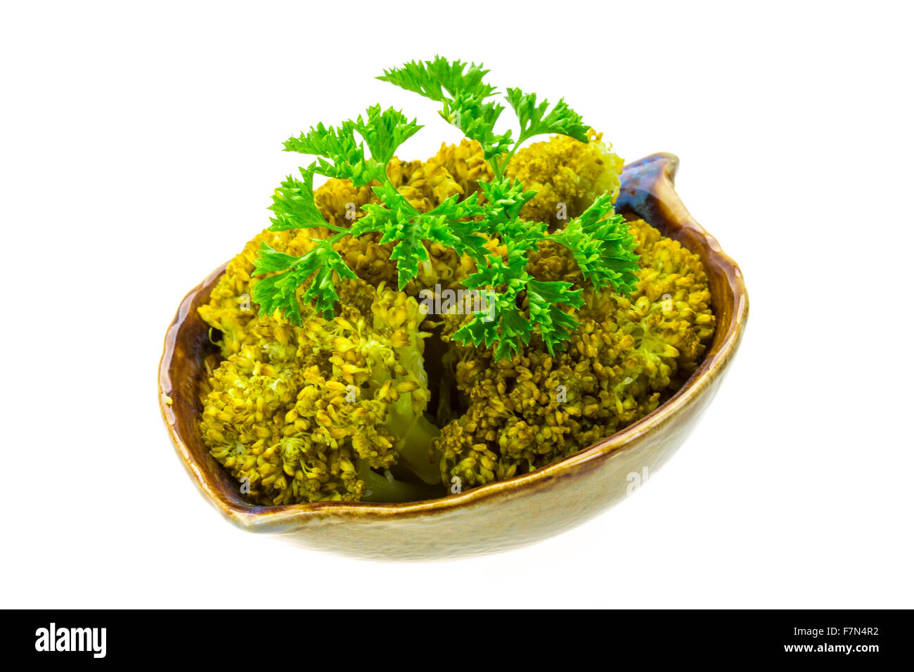 Boiled cauliflower with parsley Stock Photo - Alamy