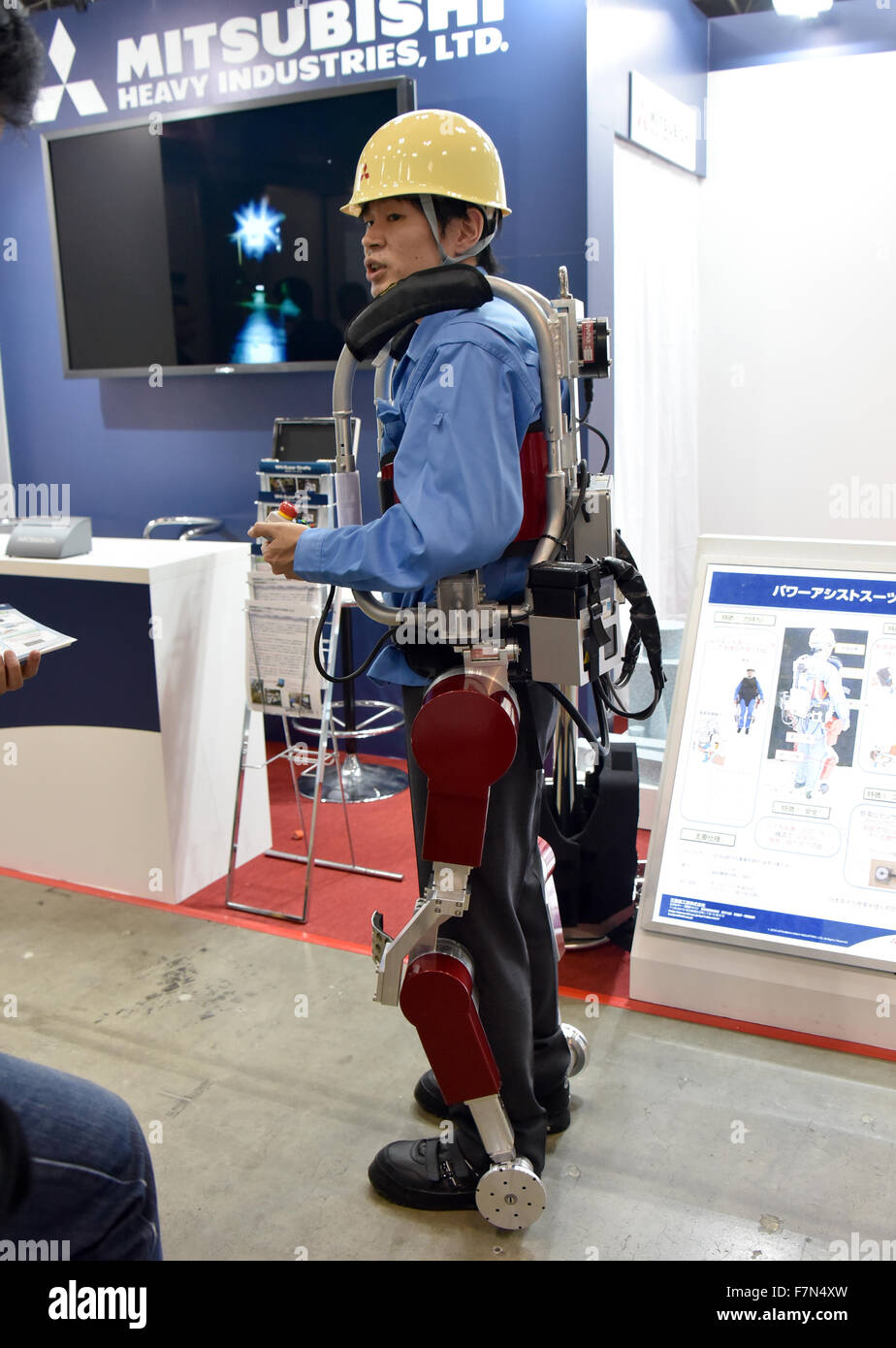 Tokyo, Japan. 2nd Dec, 2015. A type of power assist suit is ...