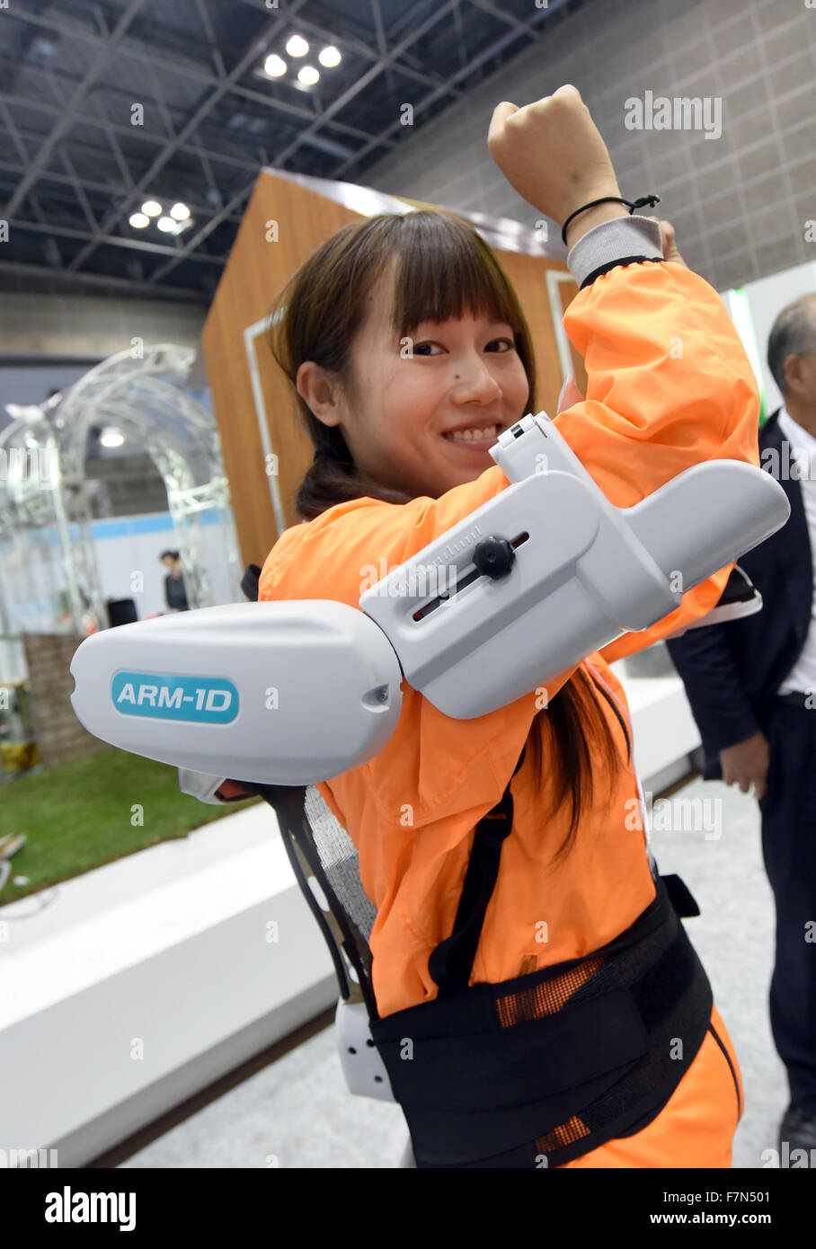 Tokyo, Japan. 2nd Dec, 2015. A type of power assist suit is ...