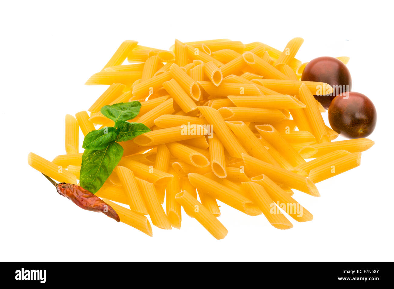 Italian pasta - raw macaroni Stock Photo - Alamy
