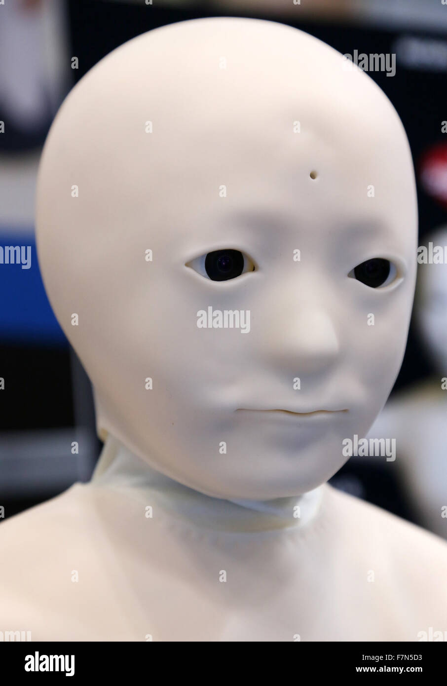 Tokyo, Japan. 2nd Dec, 2015. Telenoid, a human-like remote controlled ...