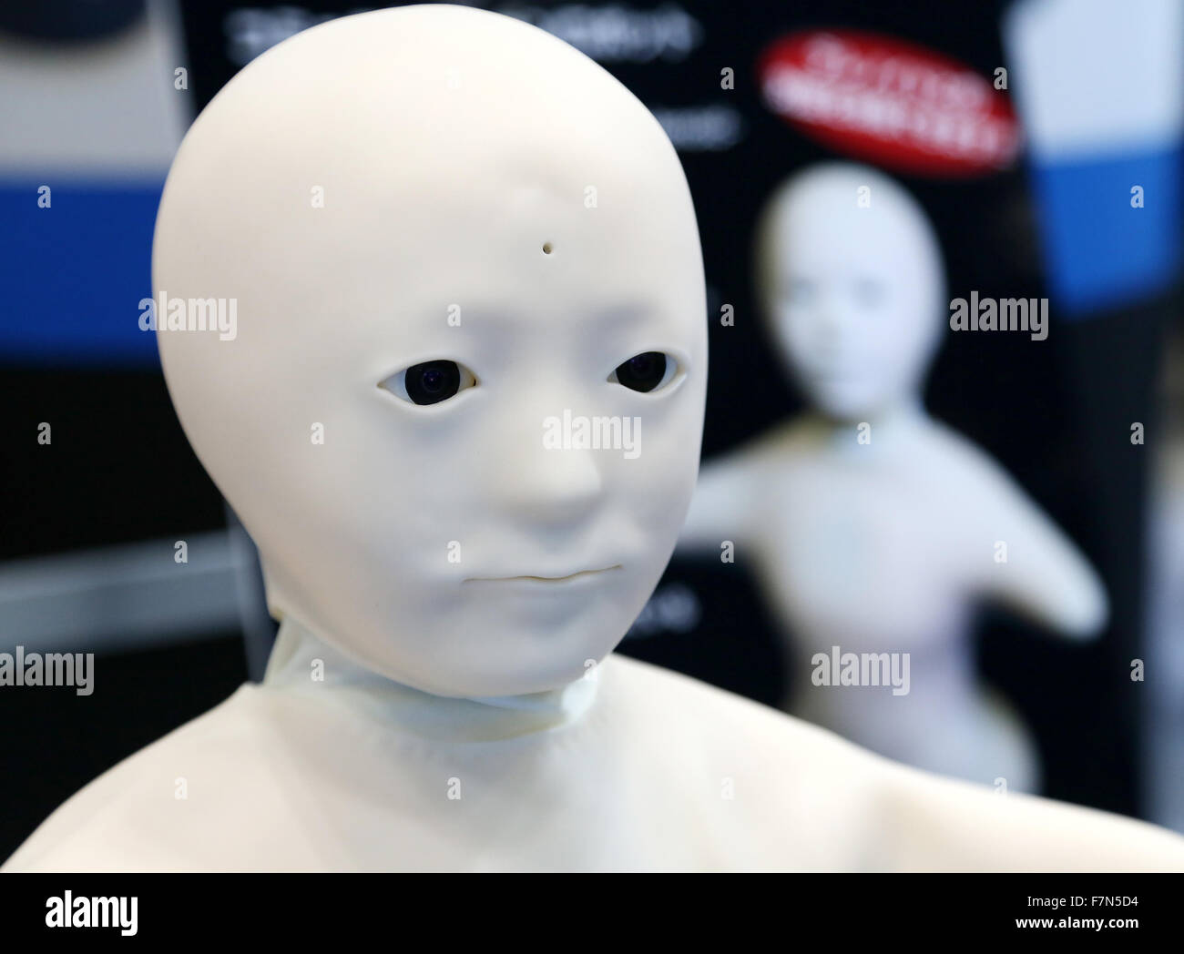 Tokyo, Japan. 2nd Dec, 2015. Telenoid, a human-like remote controlled ...
