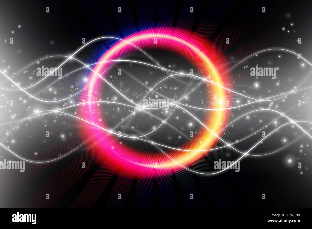 Electrical colorful glowing ring Stock Photo - Alamy