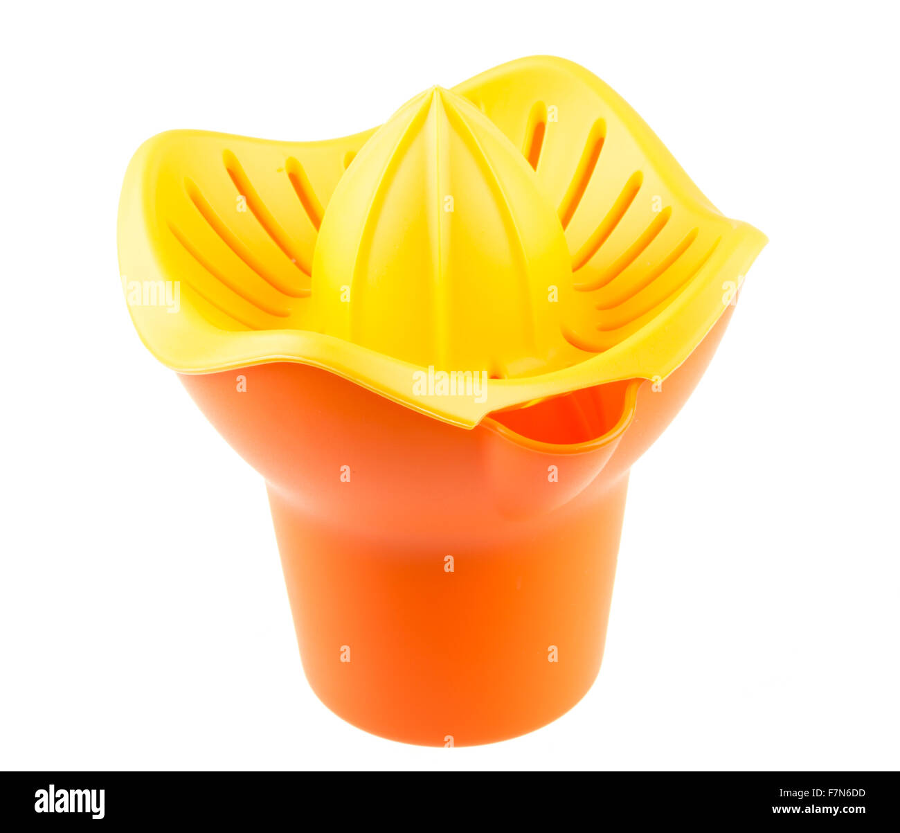 Orange plastic lemon squeezer Stock Photo - Alamy