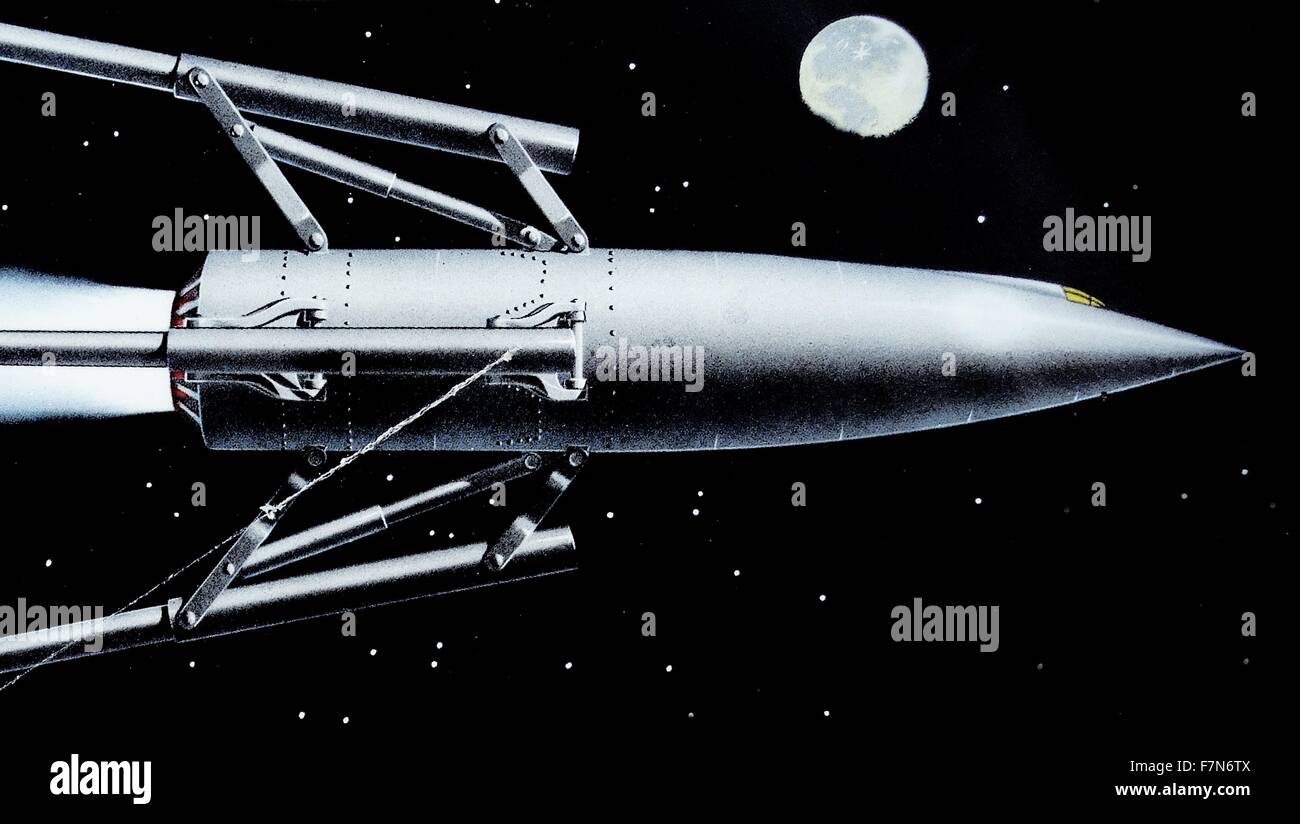 Futuristic vision of how an interstellar spacecraft (nuclear rocket ...