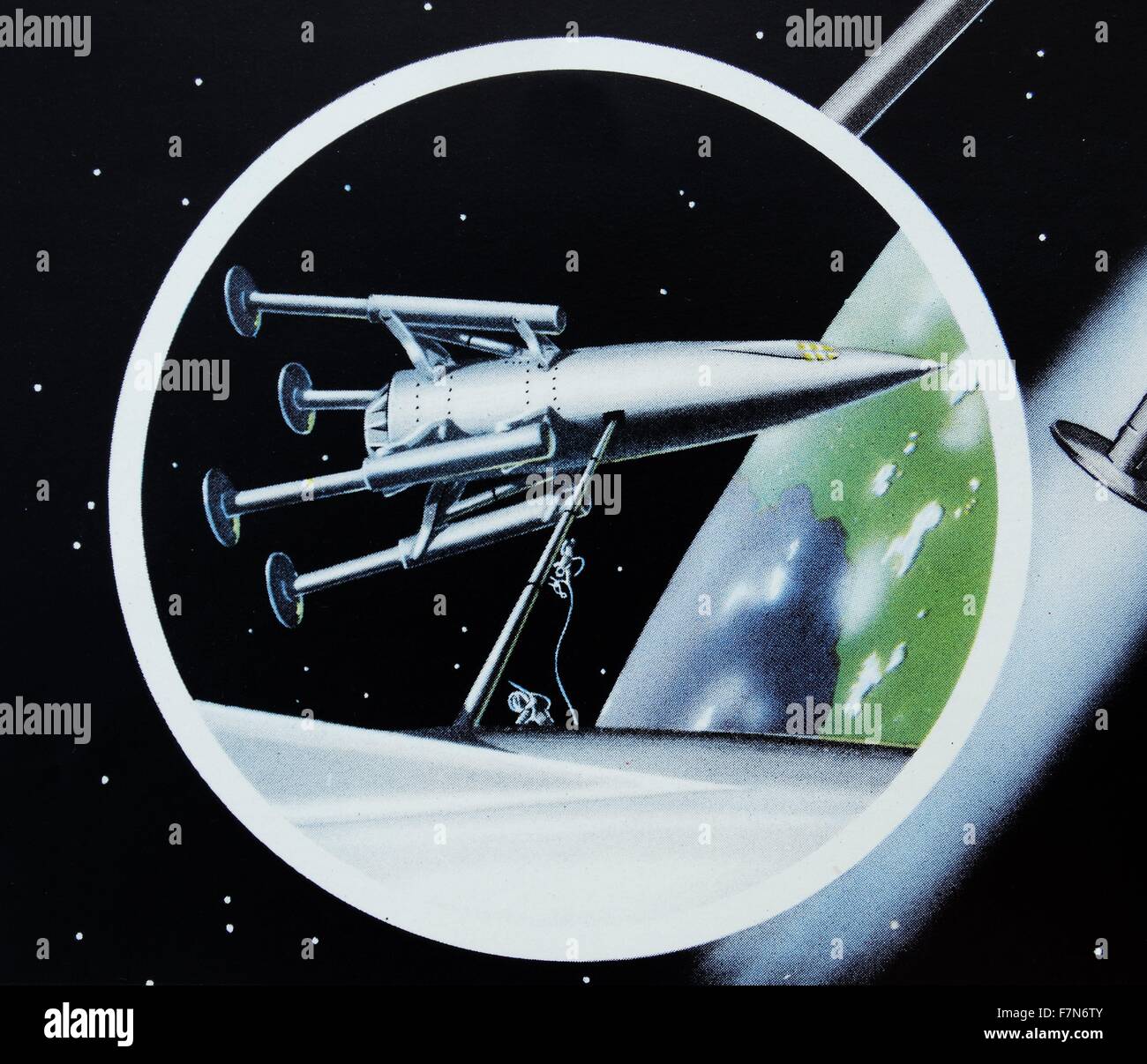 Futuristic vision of how an interstellar spacecraft (nuclear rocket ...