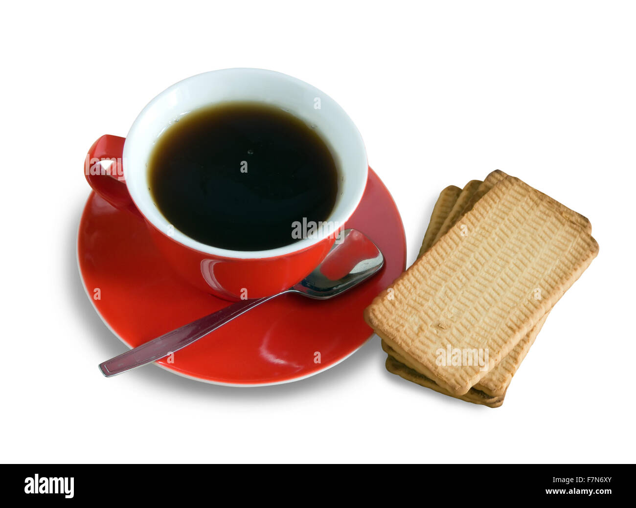 red cap of tea. Isolated whit clipping path Stock Photo - Alamy