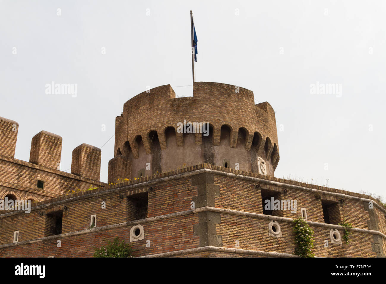 The Mausoleum of Hadrian, usually known as the Castel Sant'Angelo, Rome ...