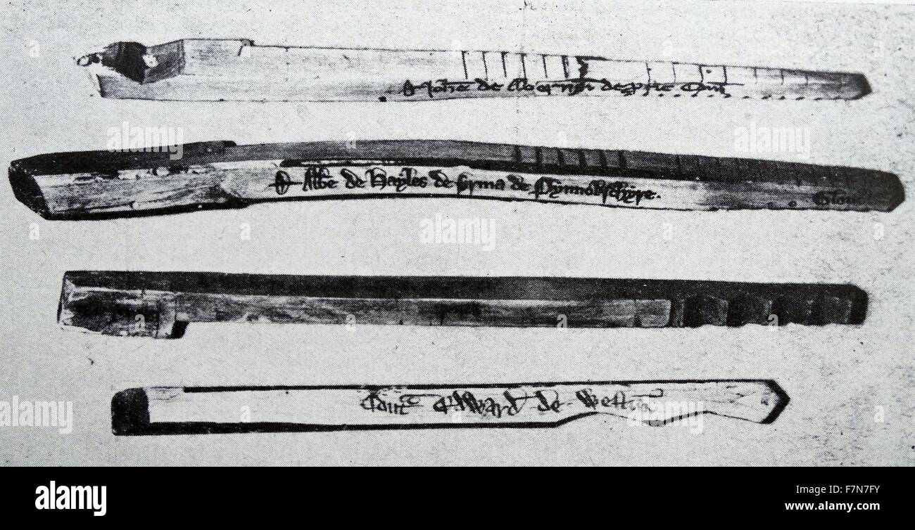 Exchequer tally hi-res stock photography and images - Alamy