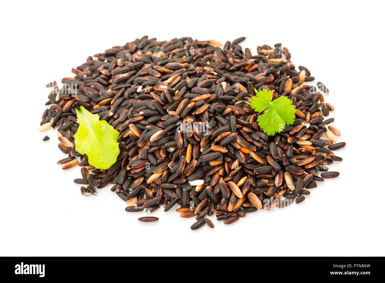 Black glutinous rice isolated Stock Photo - Alamy