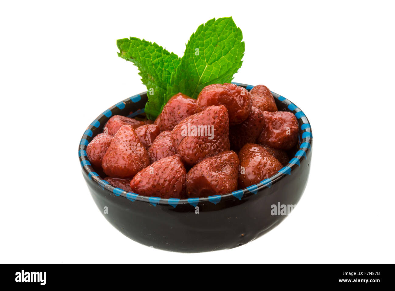 Marinated strawberry with mint Stock Photo - Alamy