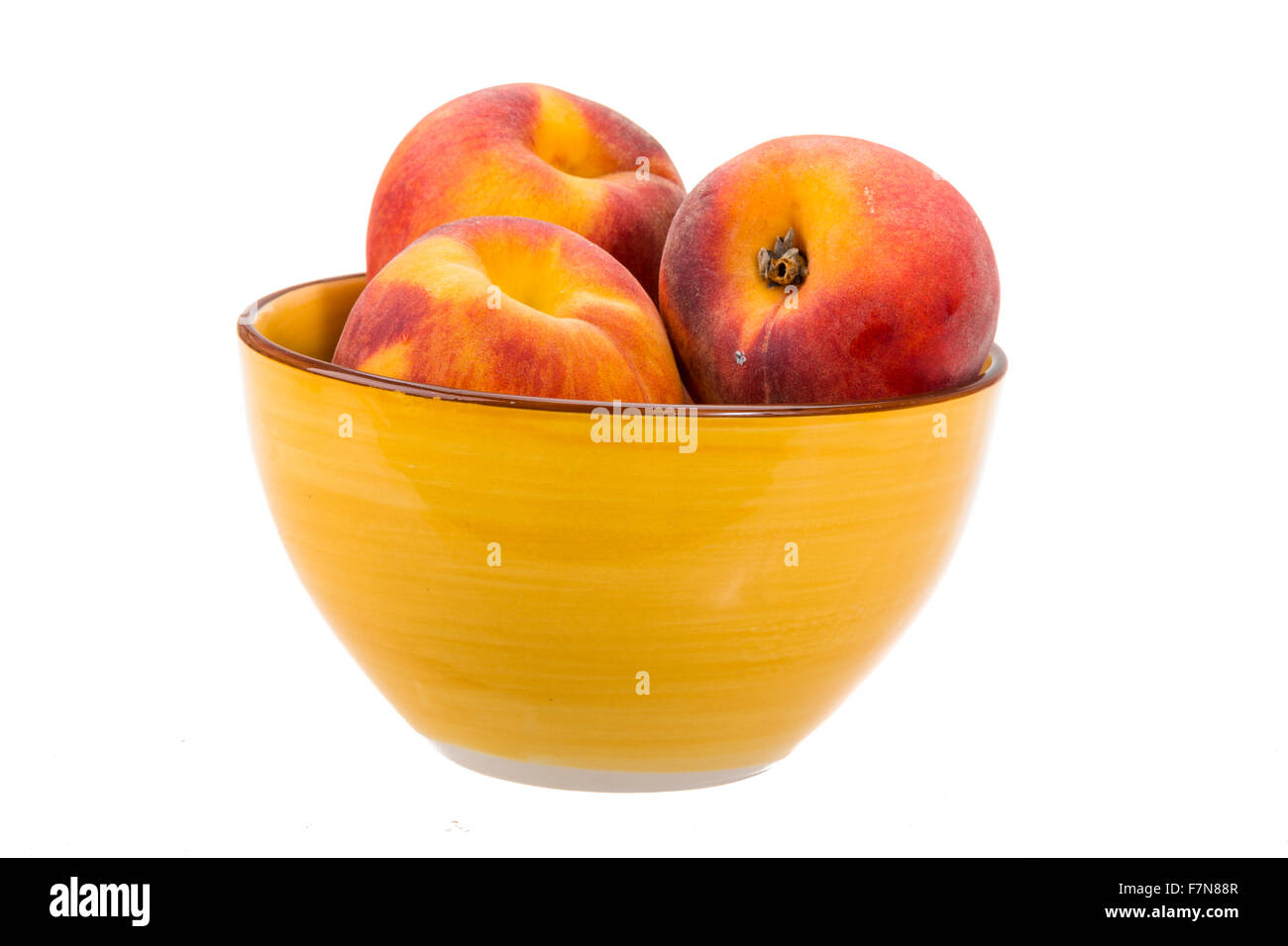 Bright ripe peaches isolated Stock Photo - Alamy