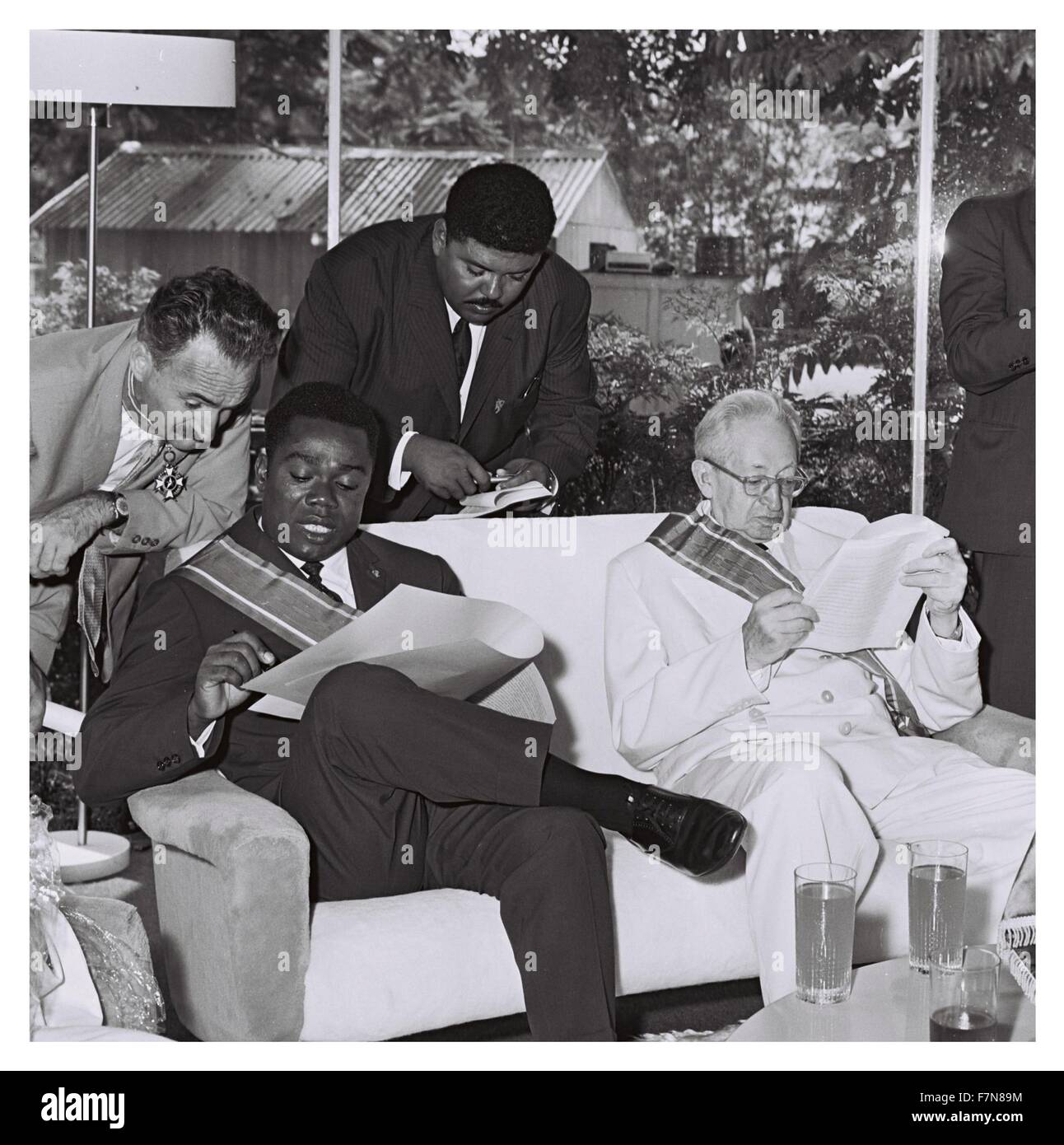 David Dacko President of Central African Republic with Israeli ...