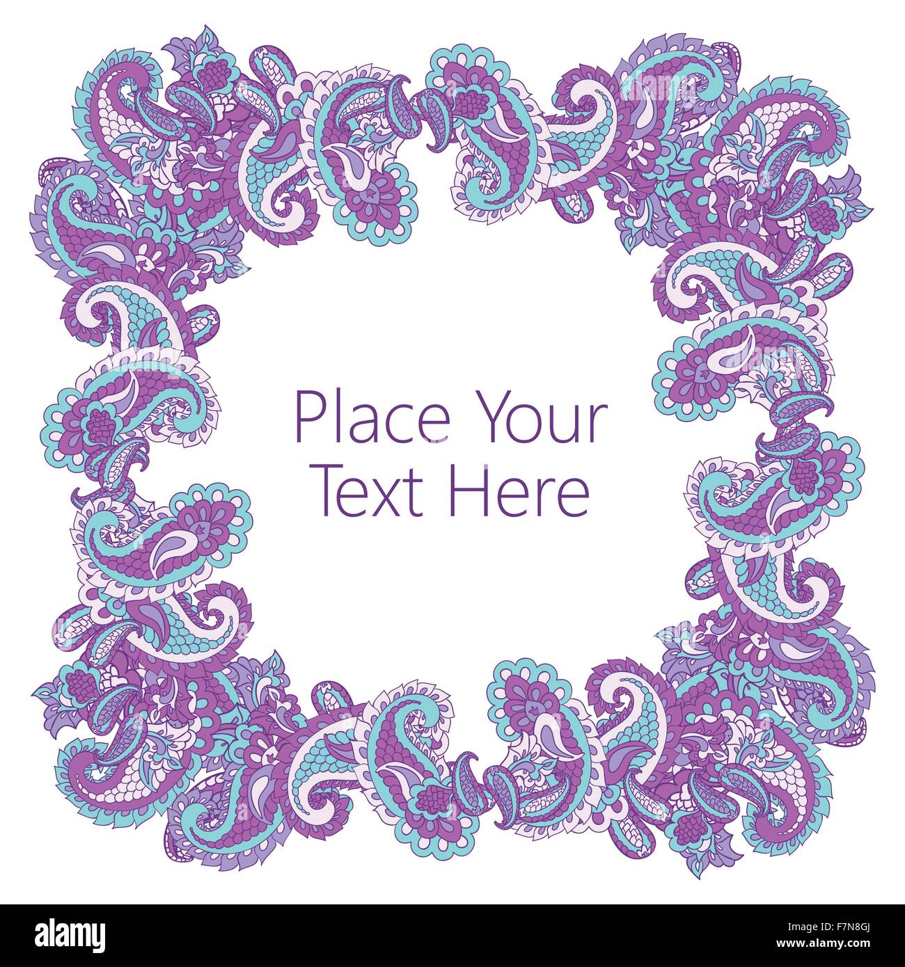 Abstract paisley frame Stock Vector Image & Art - Alamy