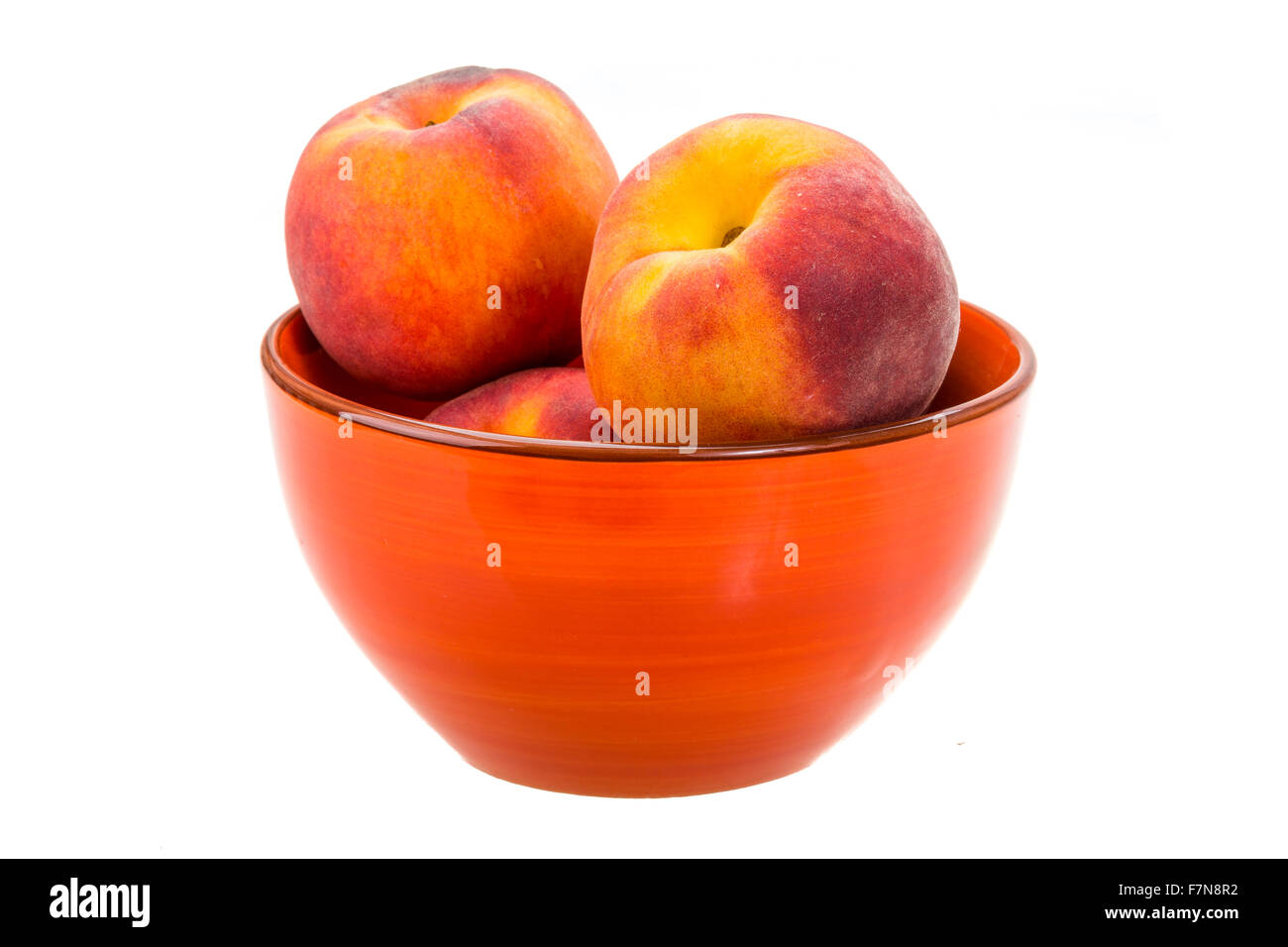Bright ripe peaches isolated Stock Photo - Alamy