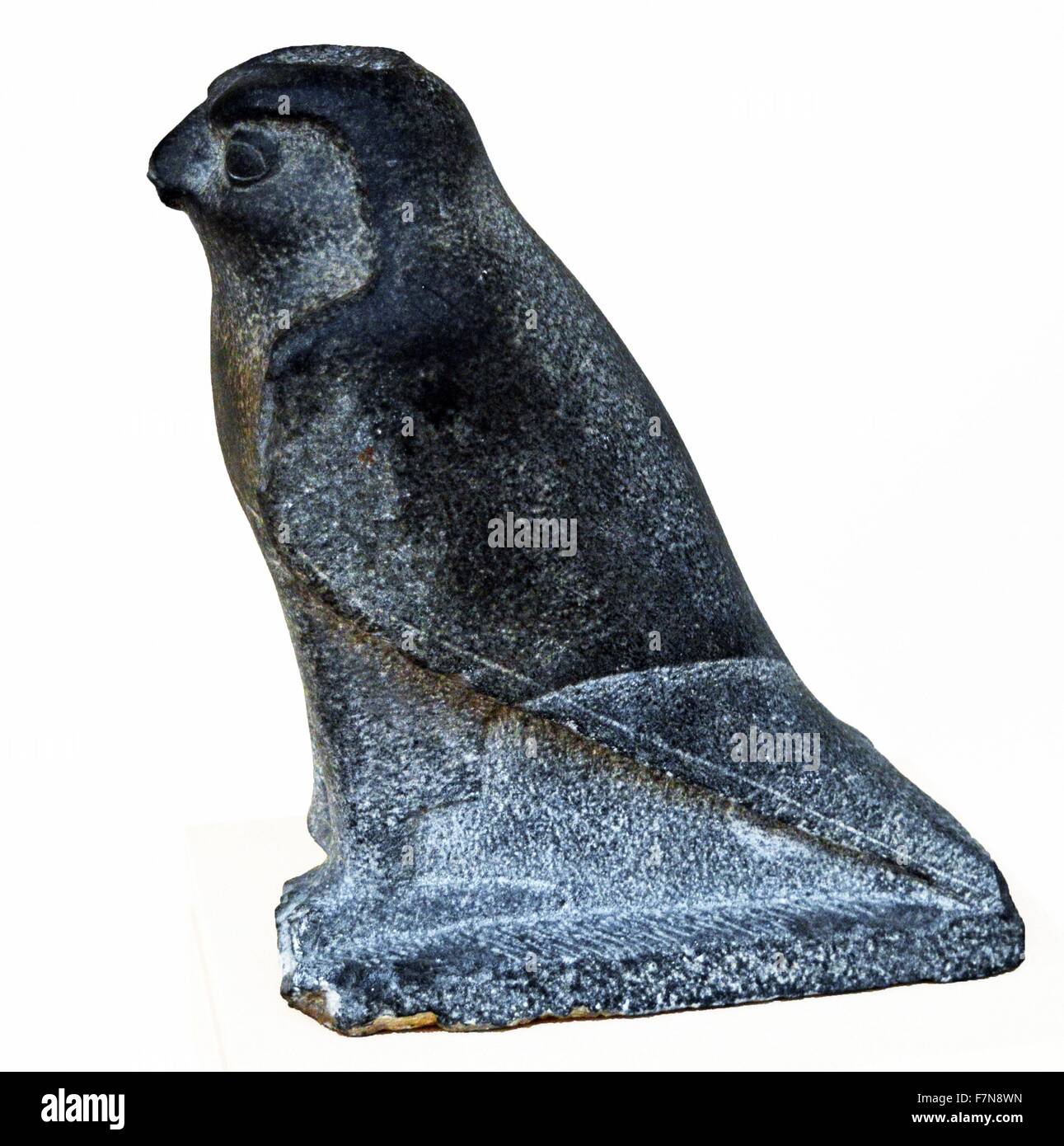 Basalt statue of Horus the falcon gof of the sky and the sun. Dated 1st ...
